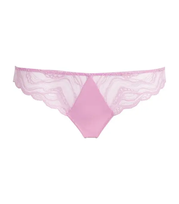 Calvin Klein Lace Sensual Stretch Thong - Pink
