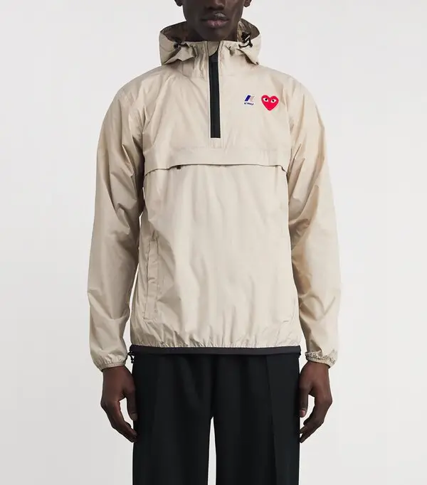 Play Comme Des Garcon X K-way Water-resistant Jacket - Beige