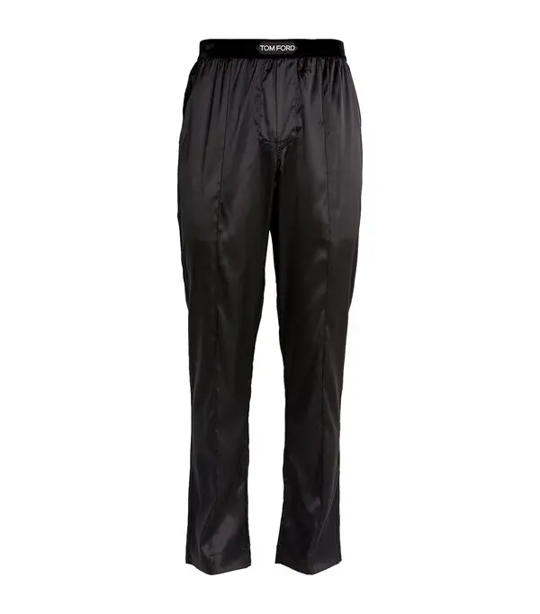 TOM FORD Stretch-silk Pyjama Bottoms - Black