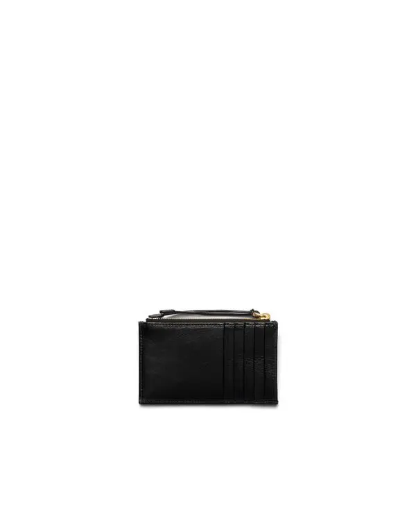 Prada Leather Card Holder With Zipper