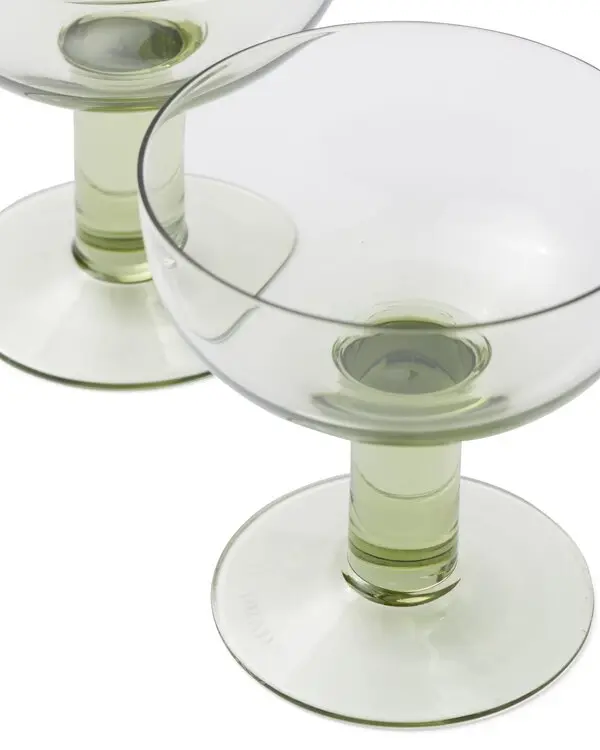 Prada Set Of Two Crystal Champagne Coupe Glasses
