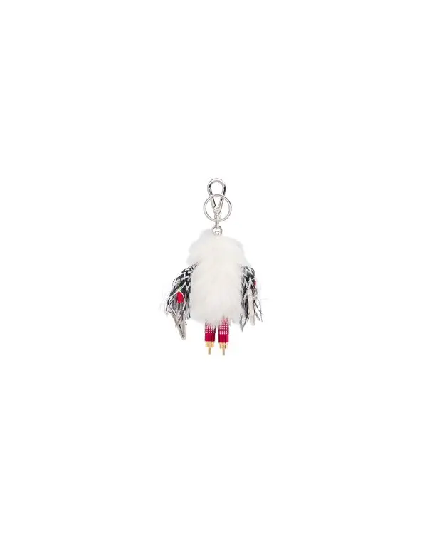 Prada Rufus Keychain Charm - Neutral