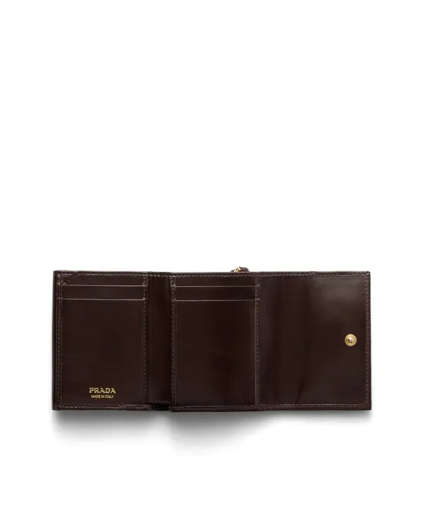 Prada Small Leather Wallet - Brown