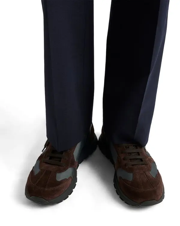 Prada Prax Suede And Re-nylon Sneakers - Brown