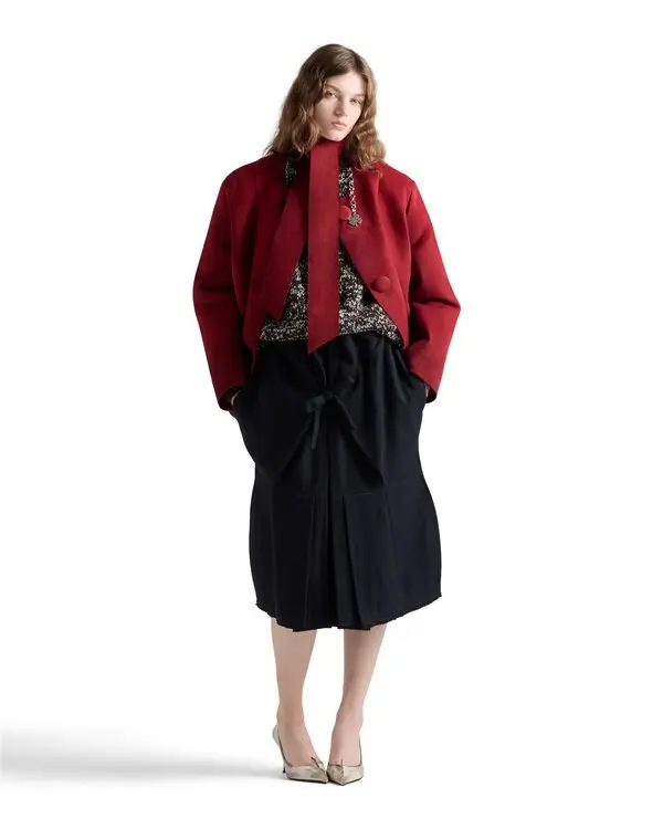 Prada Wool Crew-neck Sweater With Pendants - Brown
