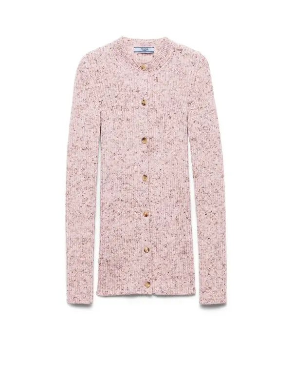 Prada Ribbed Knit Cardigan
