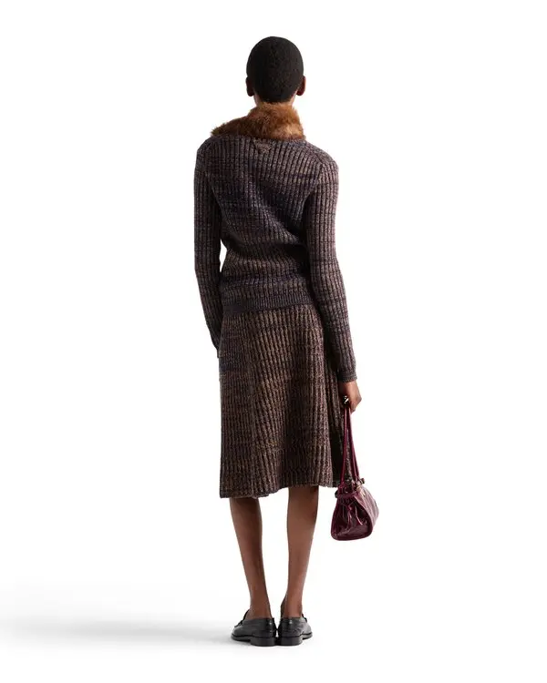 Prada Mouliné Wool Cardigan