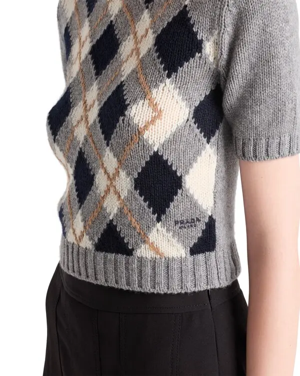 Prada Argyle Cashmere Sweater