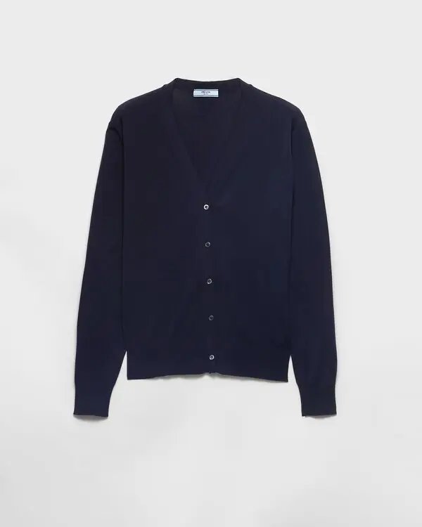 Prada Cotton Cardigan - Navy