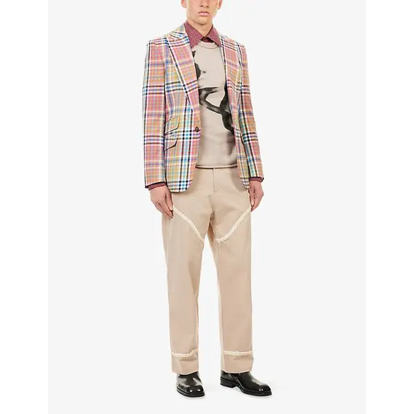 VIVIENNE WESTWOOD Peak-lapel Checked Wool Blazer