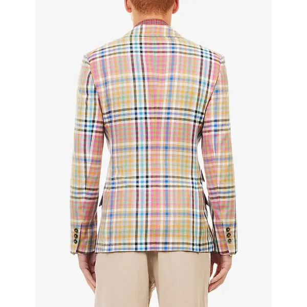 VIVIENNE WESTWOOD Peak-lapel Checked Wool Blazer