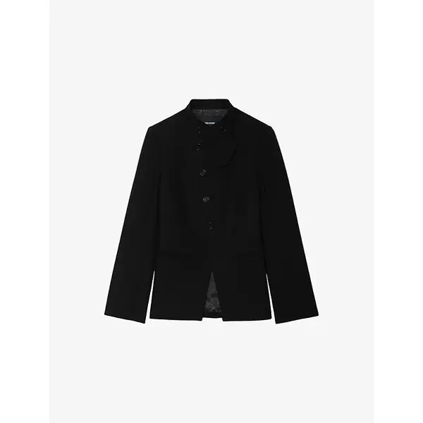 Zadig&Voltaire Stretch-woven Blazer With Rhinestone Embellishment