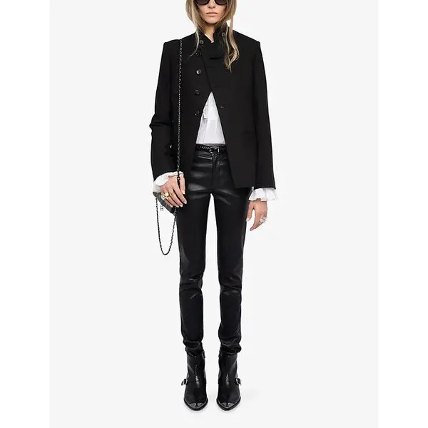 Zadig&Voltaire Stretch-woven Blazer With Rhinestone Embellishment