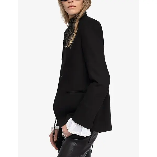 Zadig&Voltaire Stretch-woven Blazer With Rhinestone Embellishment
