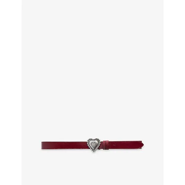 Zadig&Voltaire Heart Buckle Leather Belt - Power