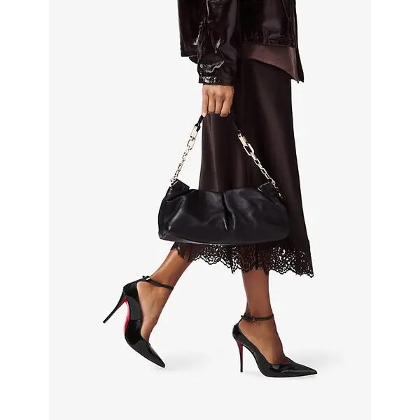 CHRISTIAN LOUBOUTIN Eva Nappa-leather Shoulder Bag - Black