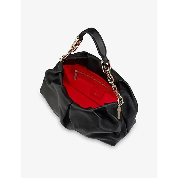 CHRISTIAN LOUBOUTIN Eva Nappa-leather Shoulder Bag - Black
