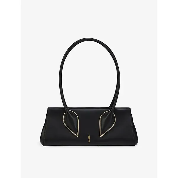 CHRISTIAN LOUBOUTIN Venus Baguette Leather Shoulder Bag - Black