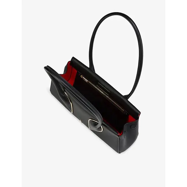 CHRISTIAN LOUBOUTIN Venus Baguette Leather Shoulder Bag - Black
