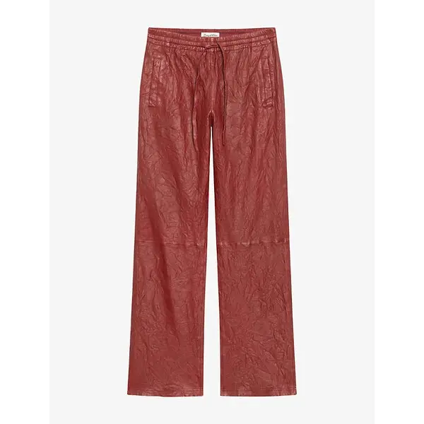 Zadig&Voltaire Leather Trousers - Cherry
