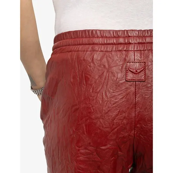 Zadig&Voltaire Leather Trousers - Cherry