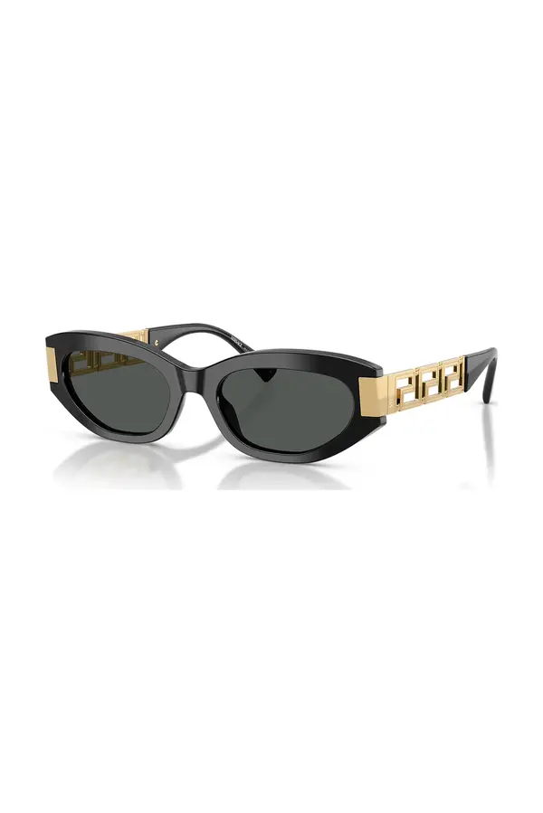 Versace Sunglasses With Greca Motif - Black