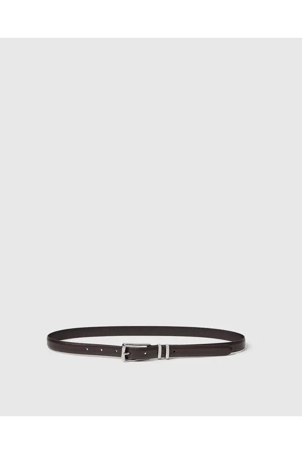 Paige Freya Leather Belt - Chocolate