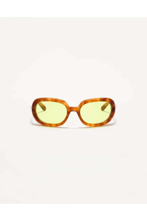 Valentino Garavani Oval Wrap-around Acetate Eyewear - Green