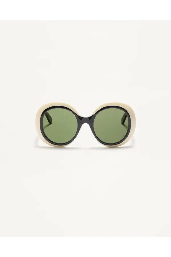 Valentino Garavani Dramatic Round 1960s Acetate Eyewear - Black