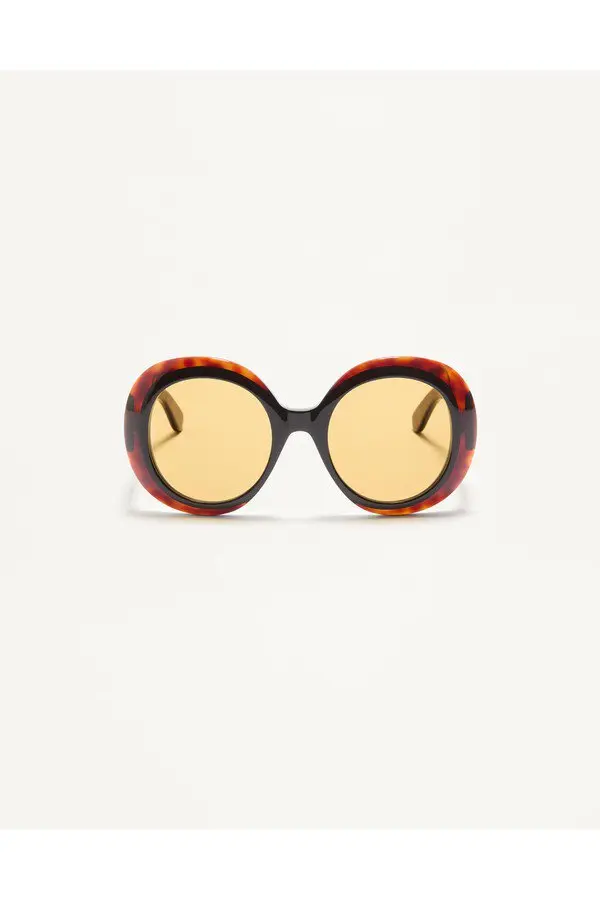 Valentino Garavani Dramatic Round 1960s Acetate Eyewear - Beige