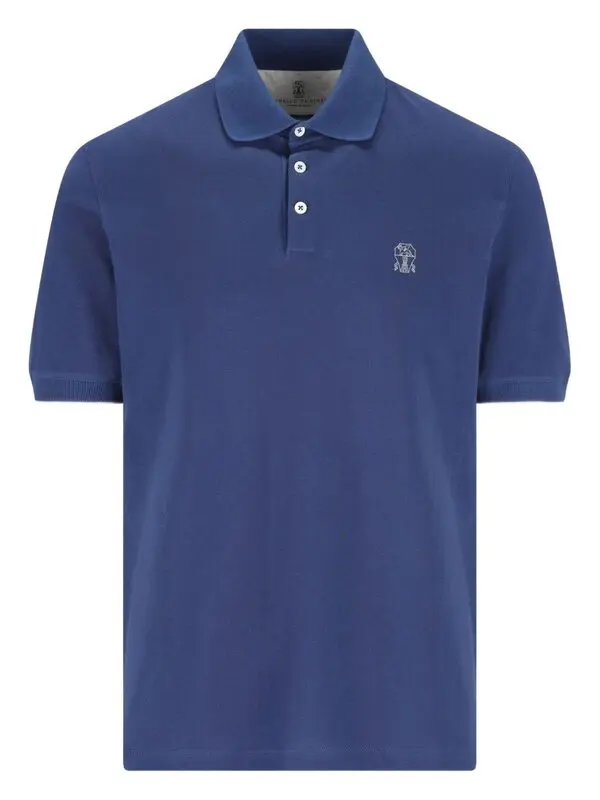 Brunello Cucinelli Logo Cotton Polo Shirt