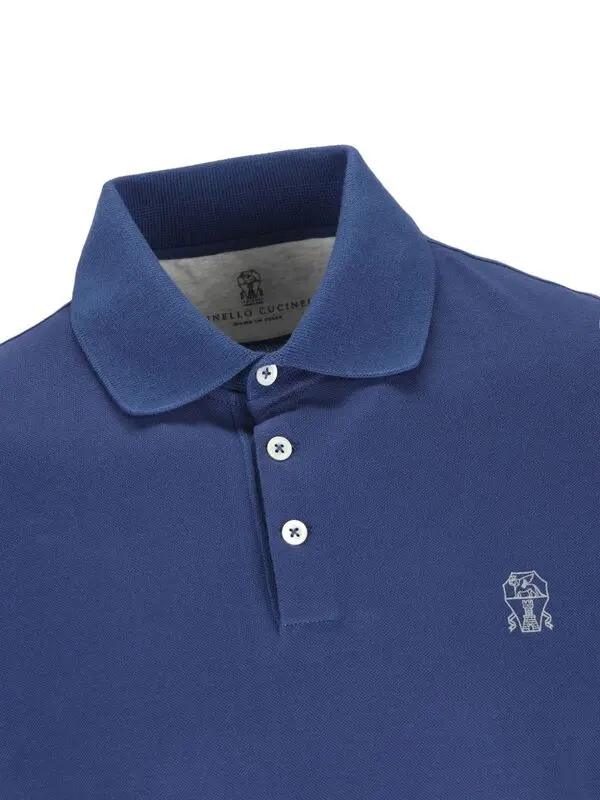 Brunello Cucinelli Logo Cotton Polo Shirt