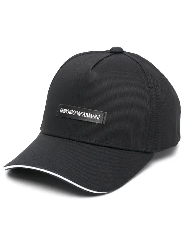 Emporio Armani Logo Baseball Cap - Black