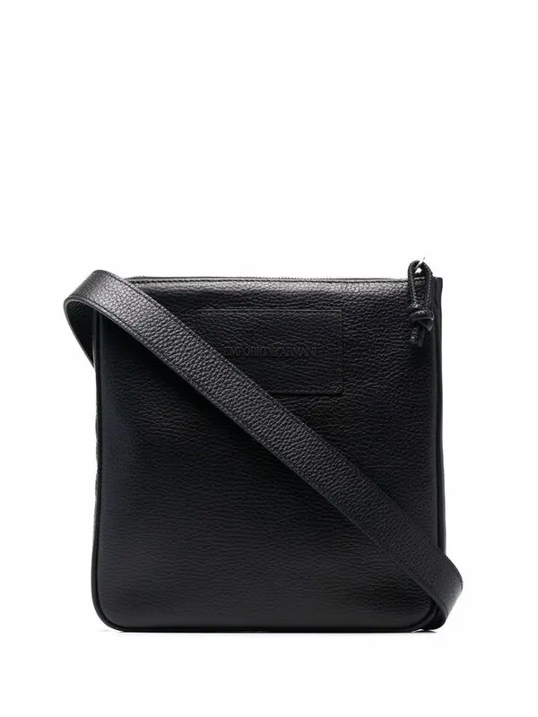 Emporio Armani Leather Crossbody Bag - Black