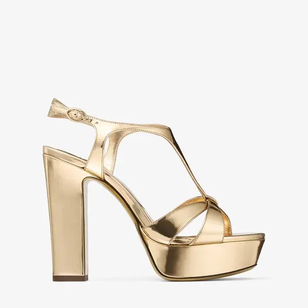 JIMMY CHOO Kesia 120 Platform Sandals - Silver