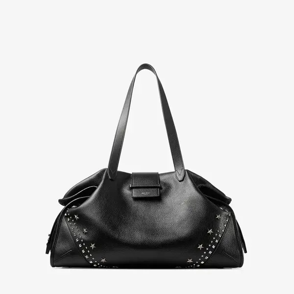 JIMMY CHOO Bar Holdall Large Tote Bag With Textured Stars - Black