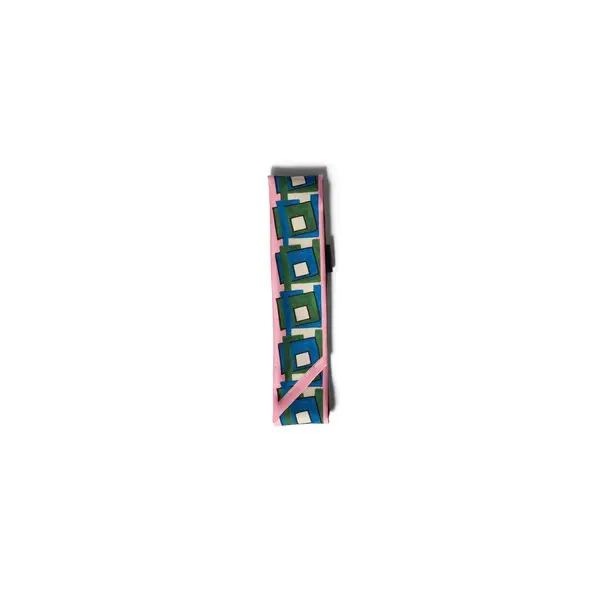 Miu Miu Printed Silk Skinny Scarf - Pink/laurel Green