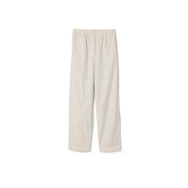 Miu Miu Striped Poplin Pajama Pants - Cream