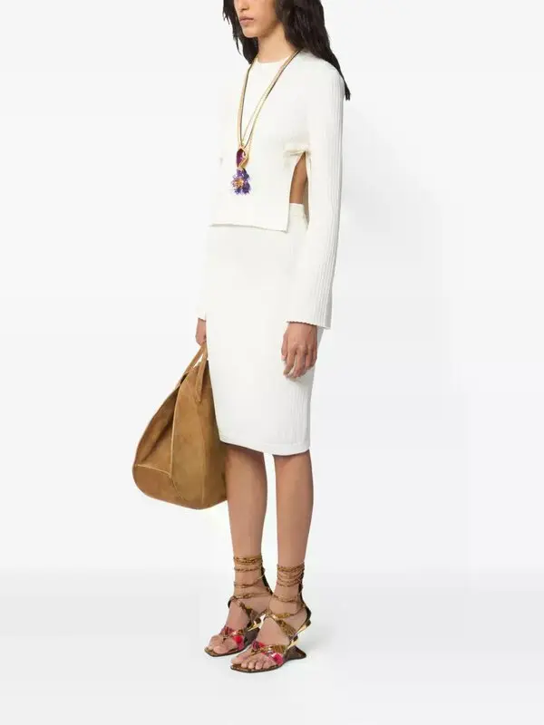 Nina Ricci Ribbed Bow Detail Sweater