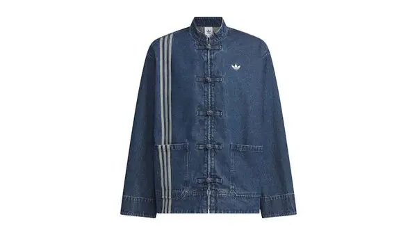 Adidas Ctt Oversized Chinese Track Top 3.0 Jacket - Medium Blue Denim