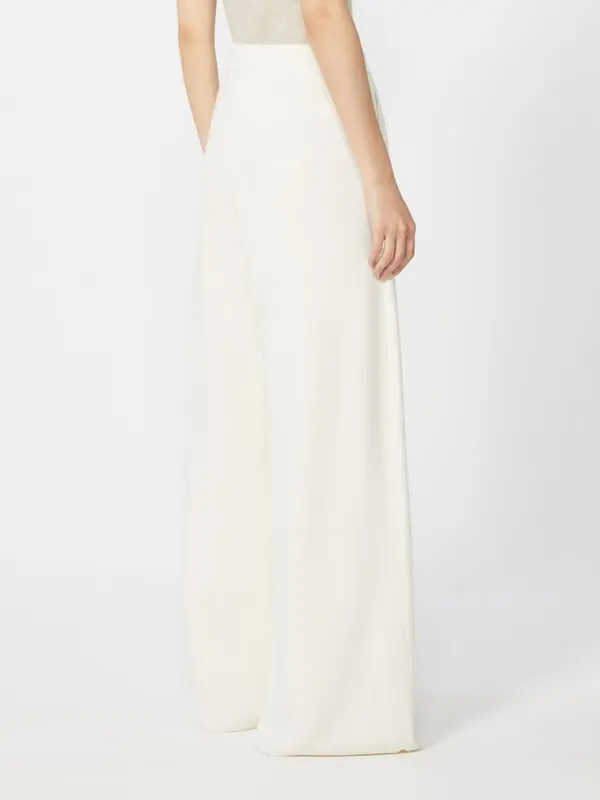 Max Mara Wide-fit Wool Trousers - Silk