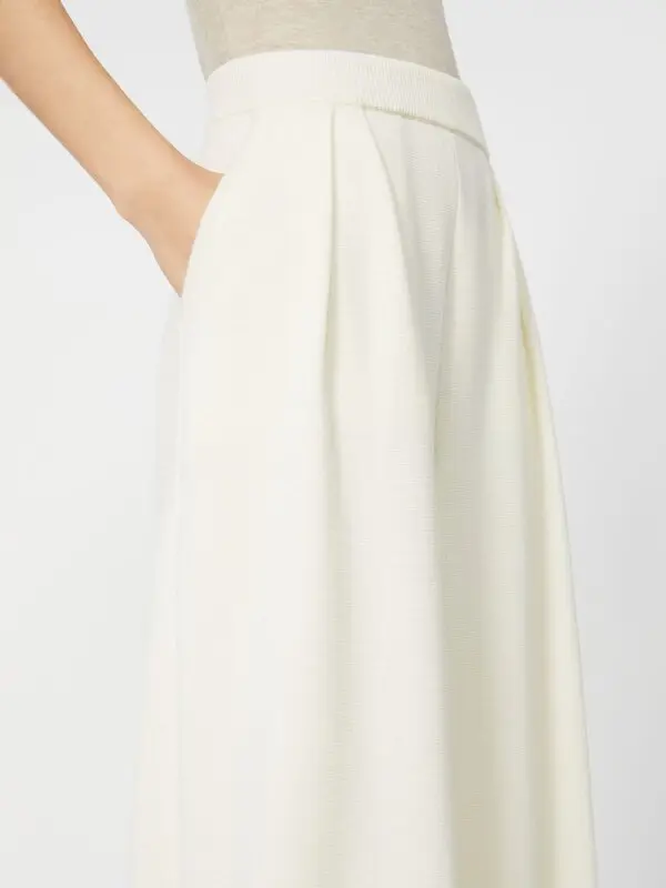Max Mara Wide-fit Wool Trousers - Silk