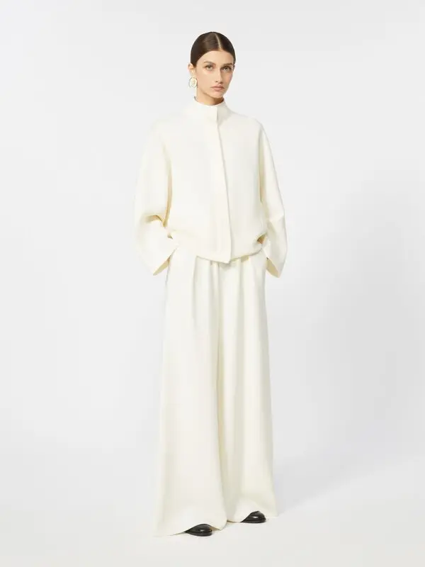 Max Mara Wide-fit Wool Trousers - Silk