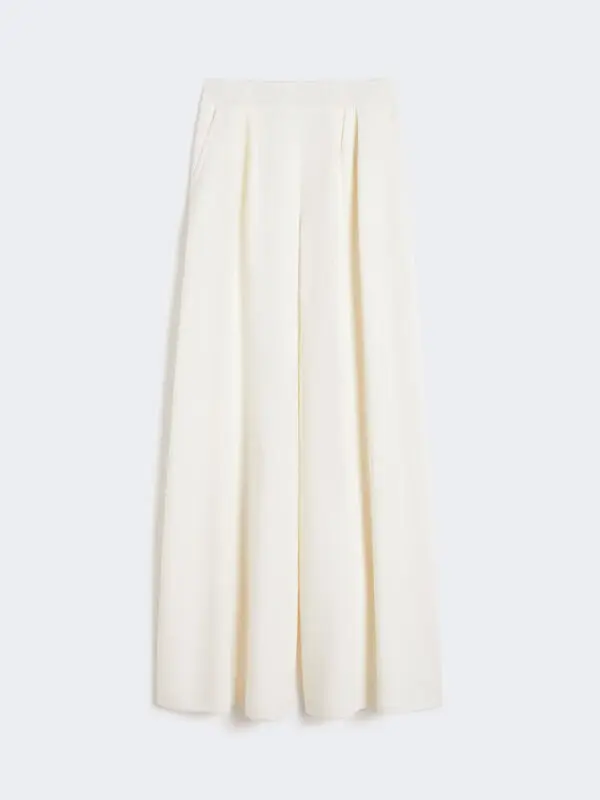 Max Mara Wide-fit Wool Trousers - Silk