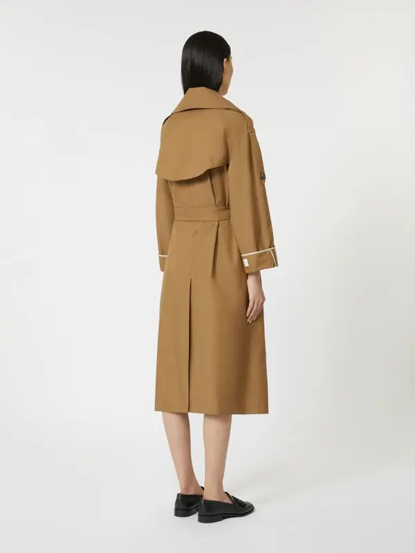 Max Mara Oversized Water-repellent Twill Trench Coat - Brown