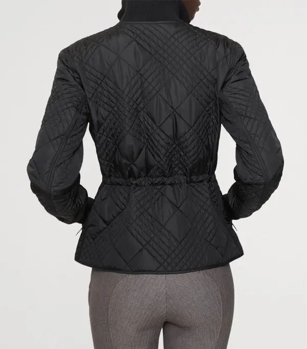 Burberry Micro-stitch Wakerley Quilted Jacket - Black