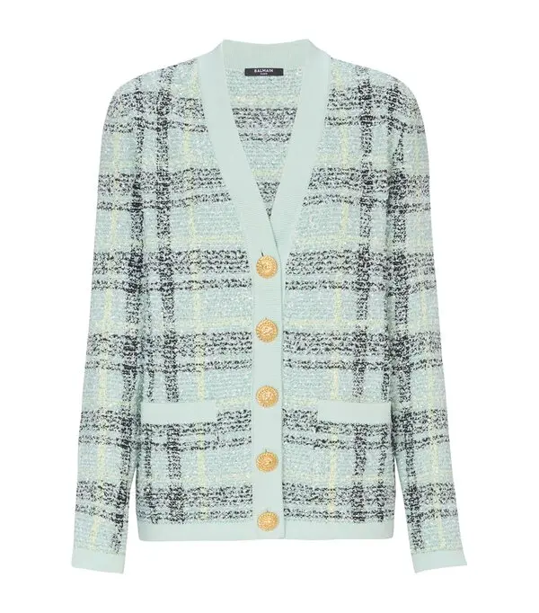 Balmain Tweed Sequin Cardigan