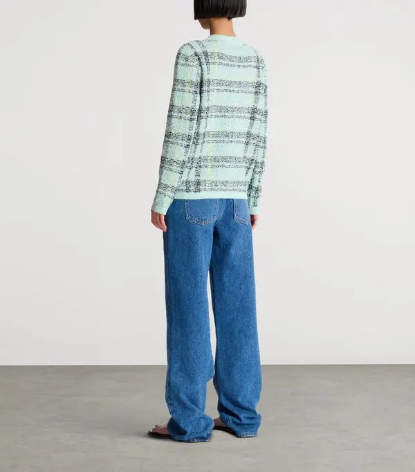 Balmain Tweed Sequin Cardigan