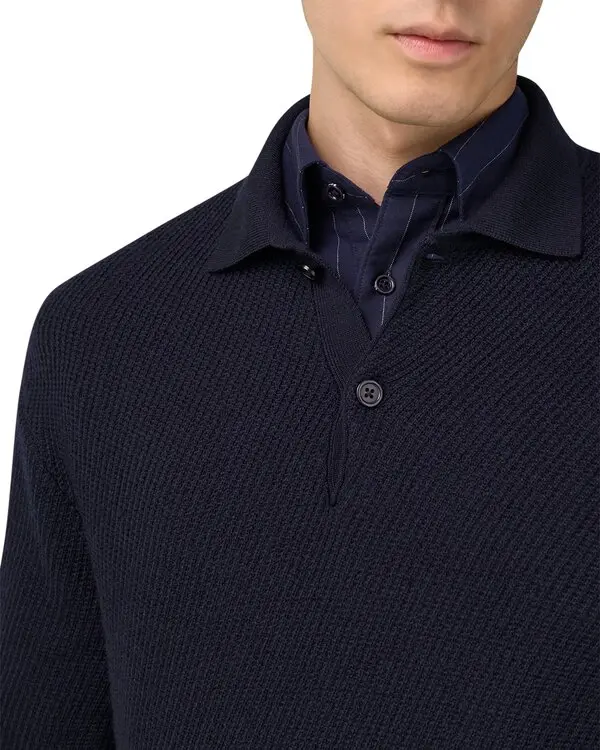 Boggi Milano Extra Fine Merino Wool Sweater - Navy Blue