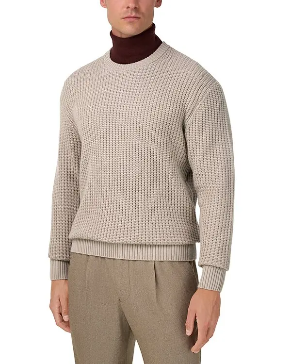Boggi Milano Merino Wool Sweater - Sand